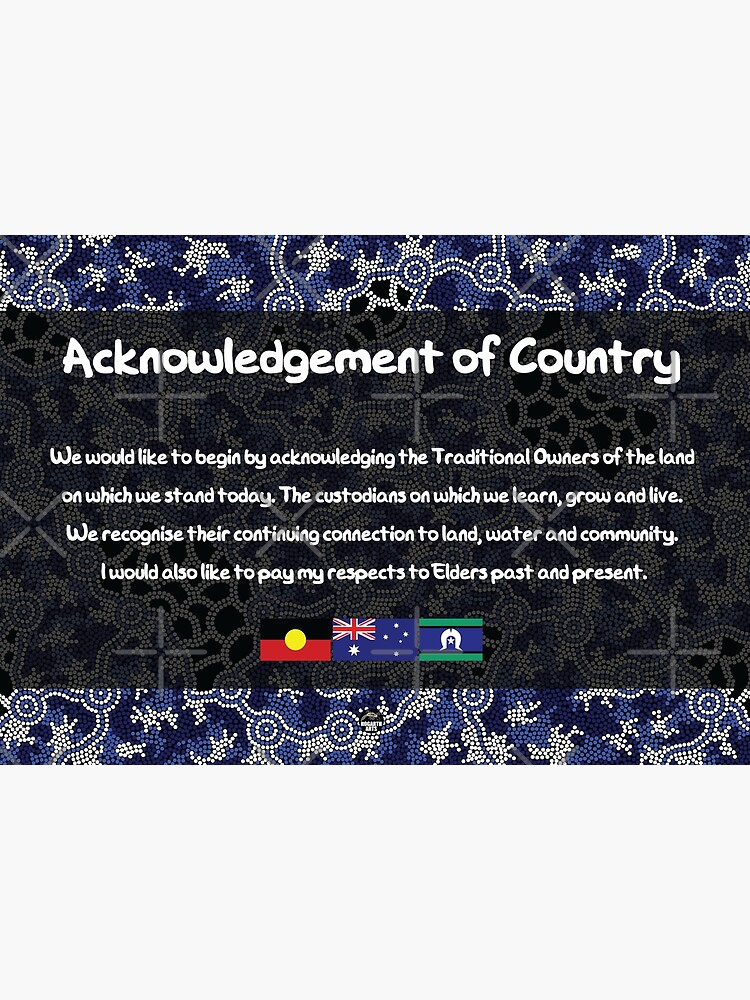 "Acknowledgement of Country - Authentic Aboriginal Art" Art Print by ...