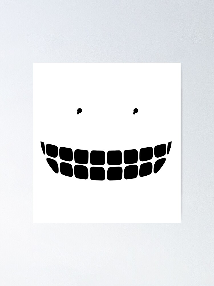 "Floating Smile - in black" Poster for Sale by RawSunArt | Redbubble