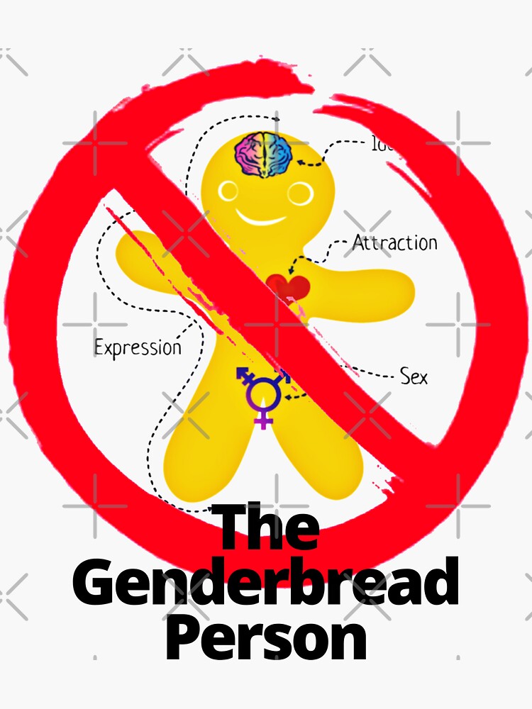 "The Genderbread Person" Sticker for Sale by OldDustyTee | Redbubble