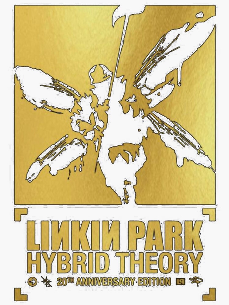 "Gold hybrid theory" Sticker by KaramMenasc | Redbubble