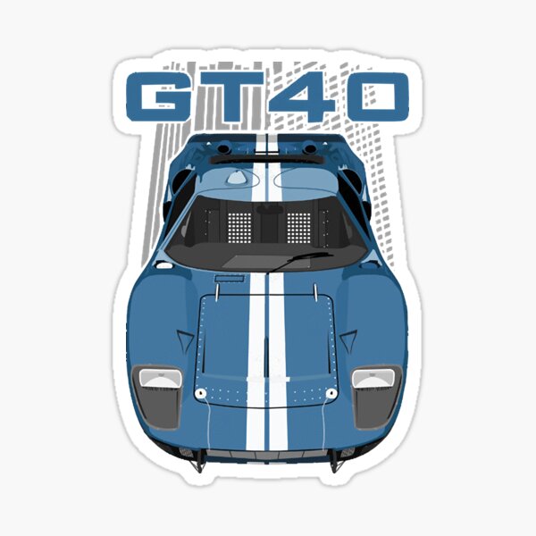 "Ford GT40-blue " Sticker by LisaOwens4541 | Redbubble