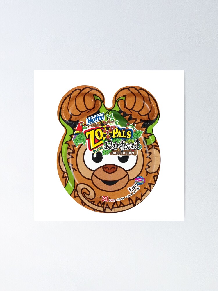 "Zoo pals-hefty zoo pals plates" Poster by Rincones | Redbubble
