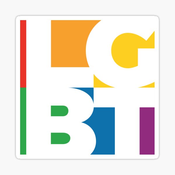 "Minimalist LGBT Colorful Pattern - Gay Pride Mondrian" Sticker for ...