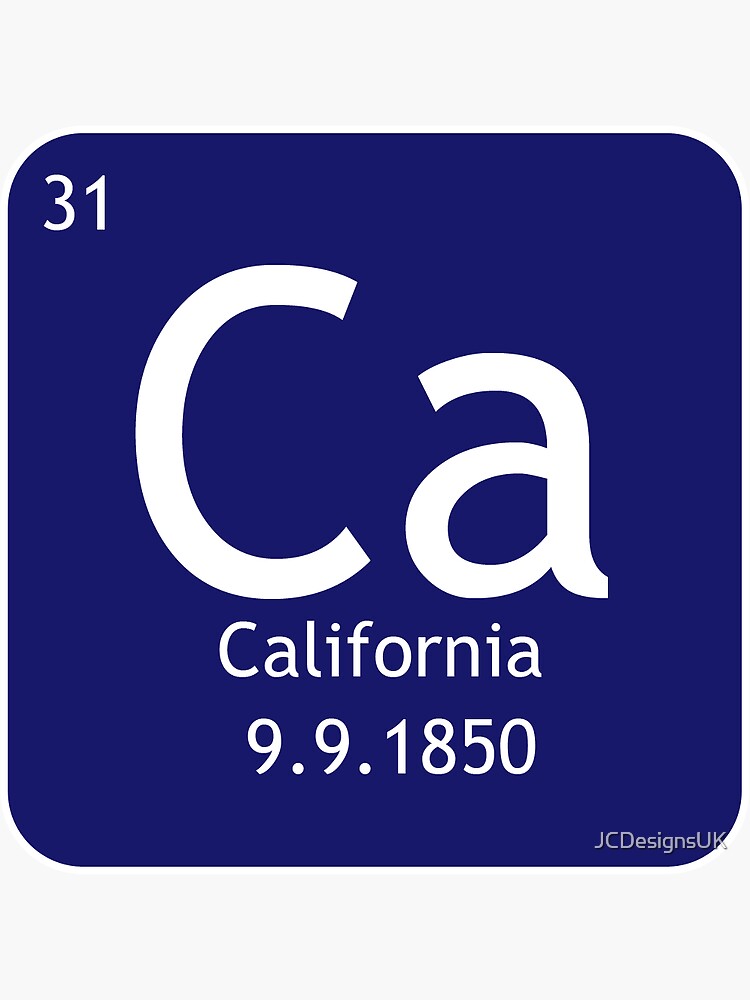 "California Element Mk2" Sticker for Sale by JCDesignsUK | Redbubble