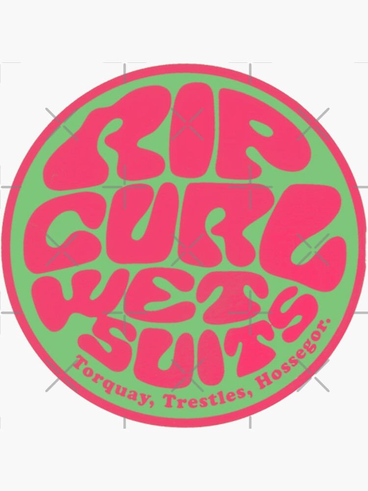"Rip Curl wet suits green and pink aesthetic" Sticker for Sale by ...