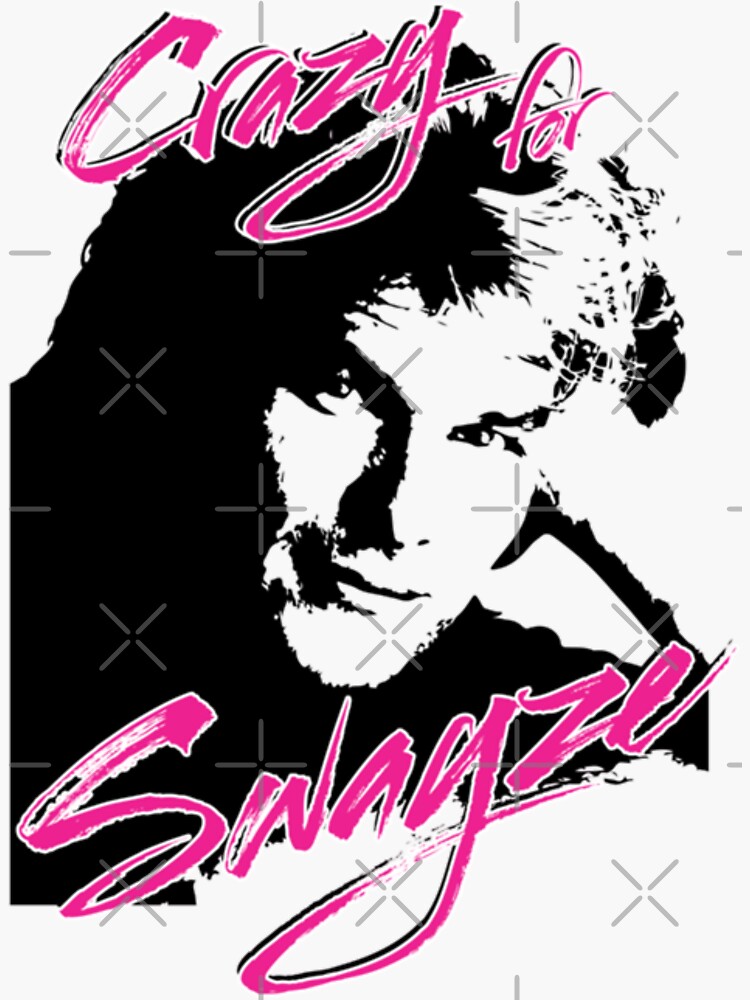 "Crazy for Swayze" Sticker for Sale by SvenKunz | Redbubble