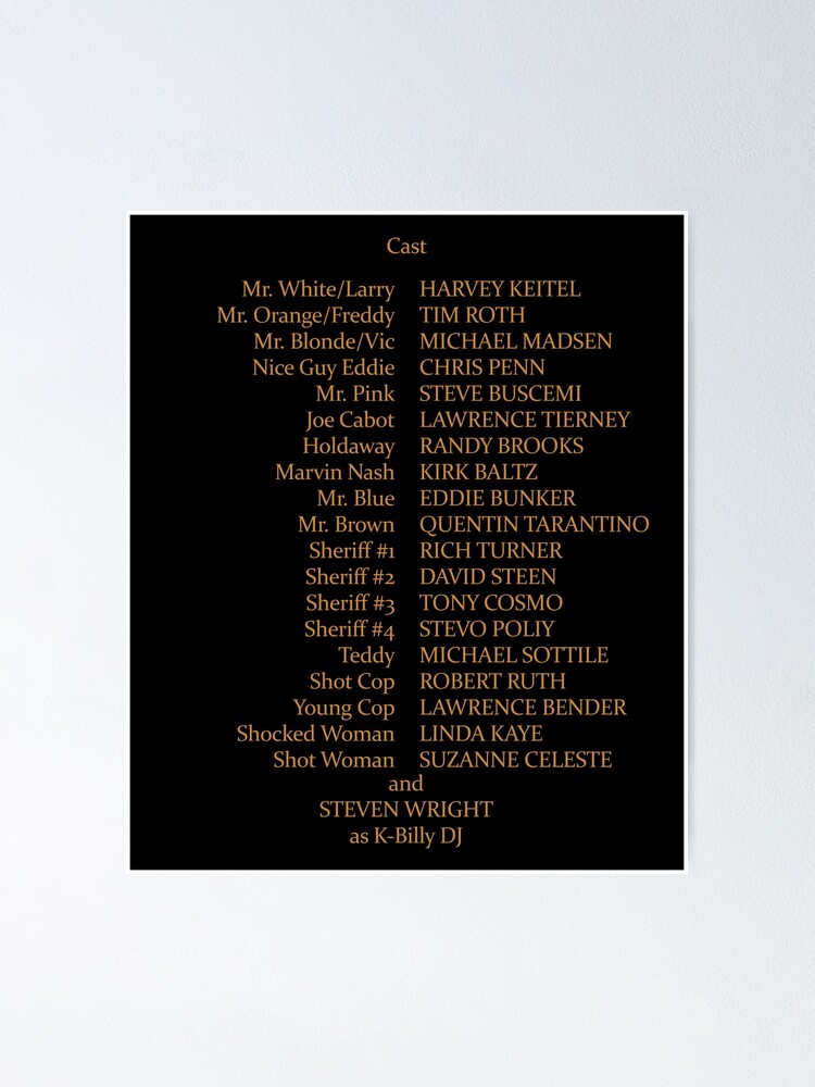 Movie Credits On Poster