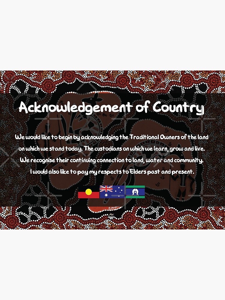 "Acknowledgement of Country - Authentic Aboriginal Art" Poster by ...