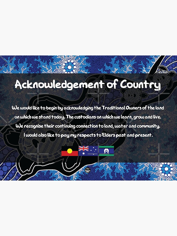 "Acknowledgement of Country - Authentic Aboriginal Art" Poster for Sale ...