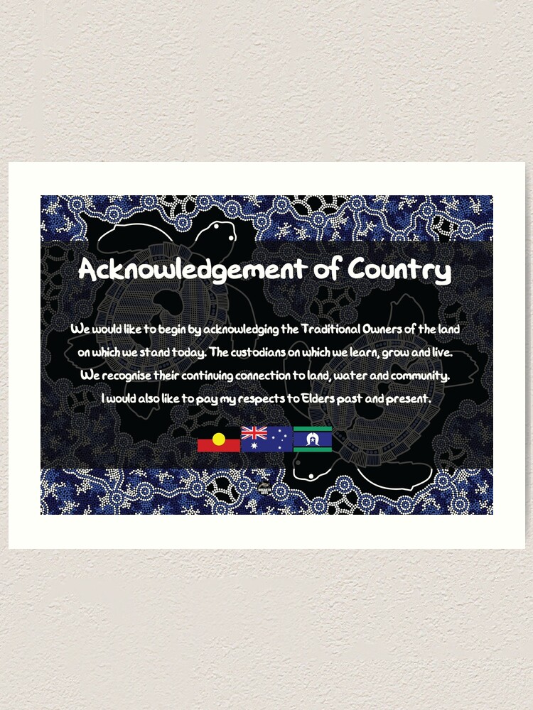 "Acknowledgement of Country - Authentic Aboriginal Art" Art Print for ...