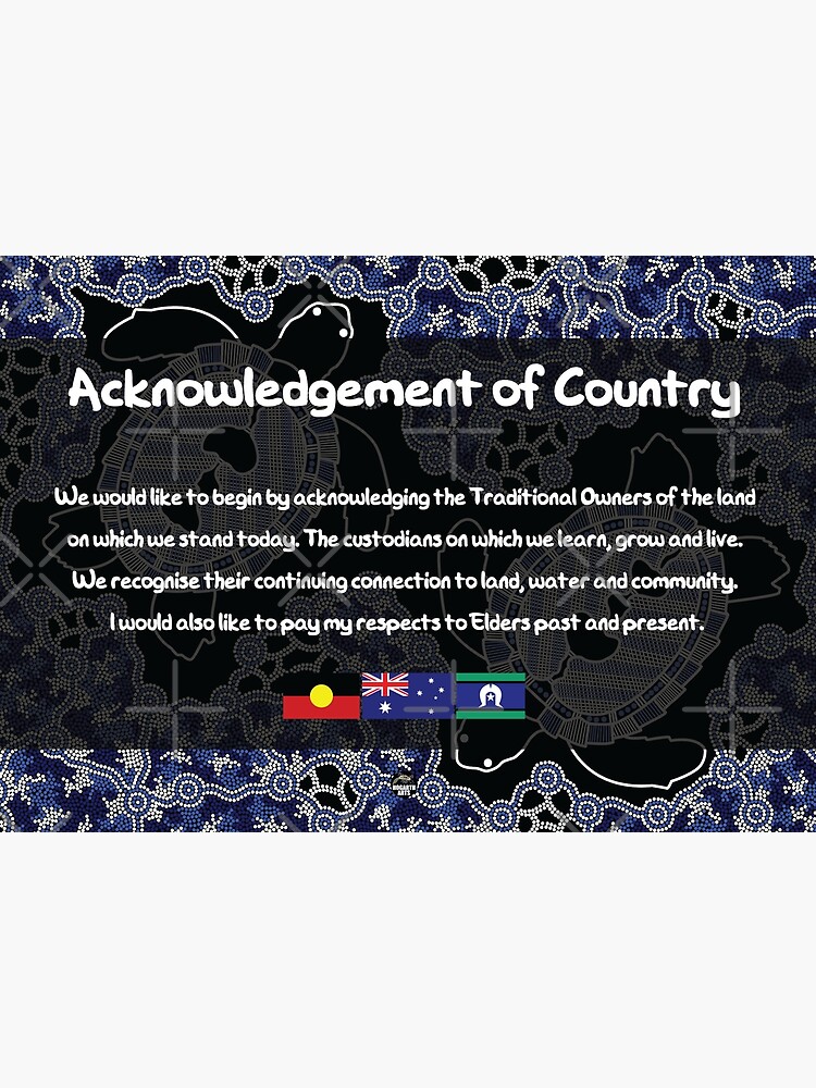 "Acknowledgement of Country - Authentic Aboriginal Art" Art Print for ...