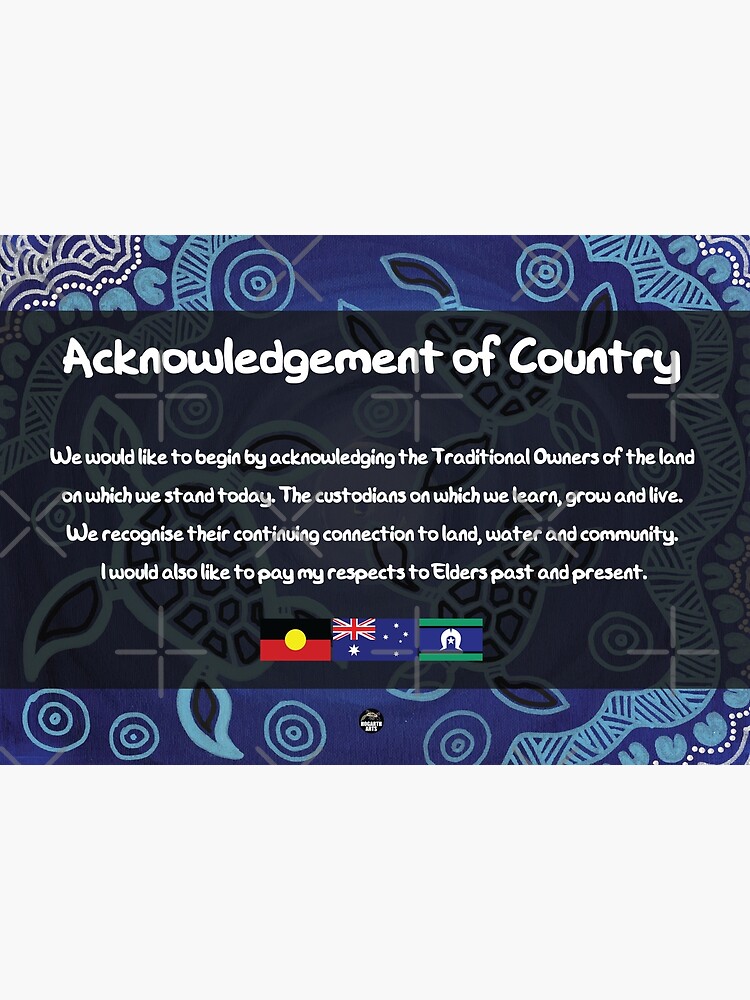 "Acknowledgement of Country - Authentic Aboriginal Art" Art Print for ...