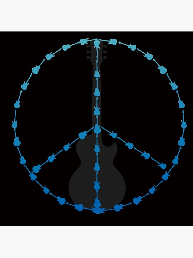 "Guitar Peace sign" Poster for Sale by xavoblues | Redbubble