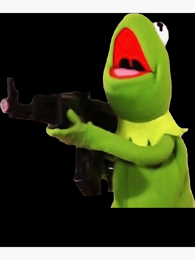 "Kermit With Gun" Poster by gerronmeaghen | Redbubble