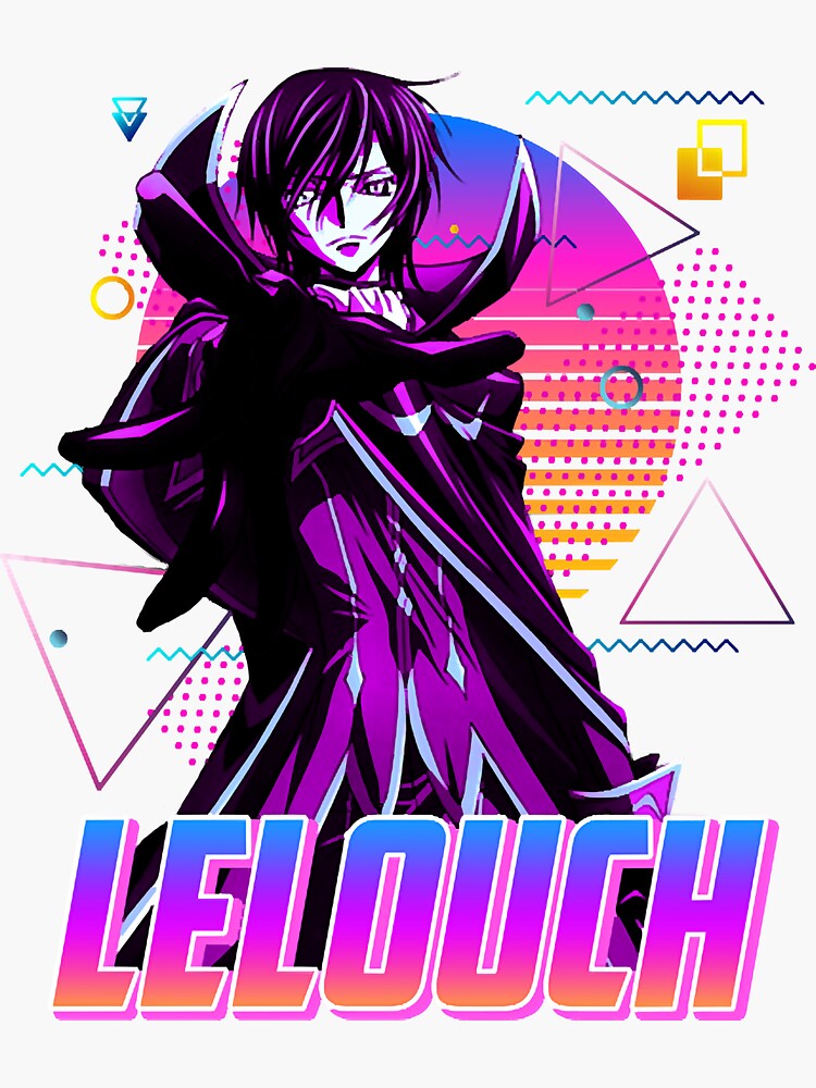 "Lelouch Retro Style " Sticker for Sale by ScarlettStuart | Redbubble