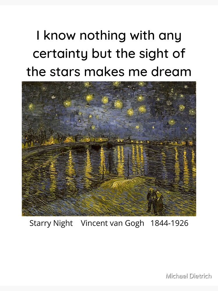 "Vincent van Gogh, Starry Night (night) 1889 (light)" Art Print for ...