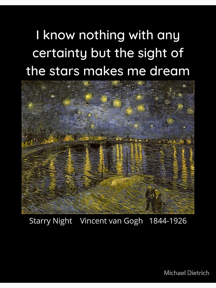 "Vincent van Gogh, Starry Night (night) 1889 (Dark)" Poster for Sale by ...