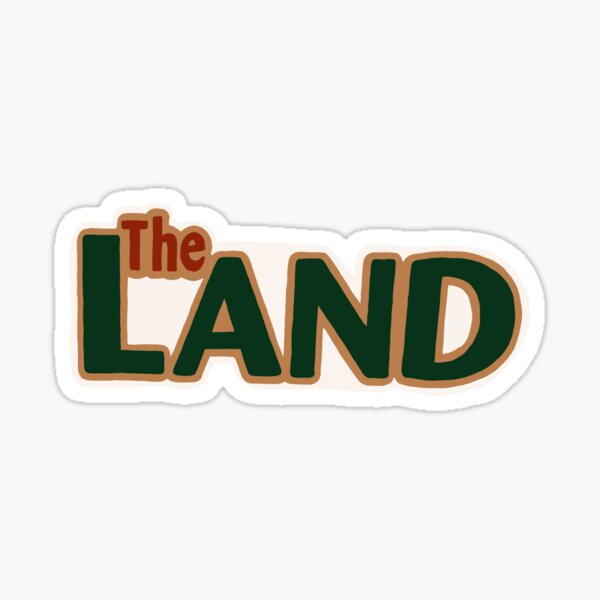 "the land sign" Sticker by jorskye | Redbubble