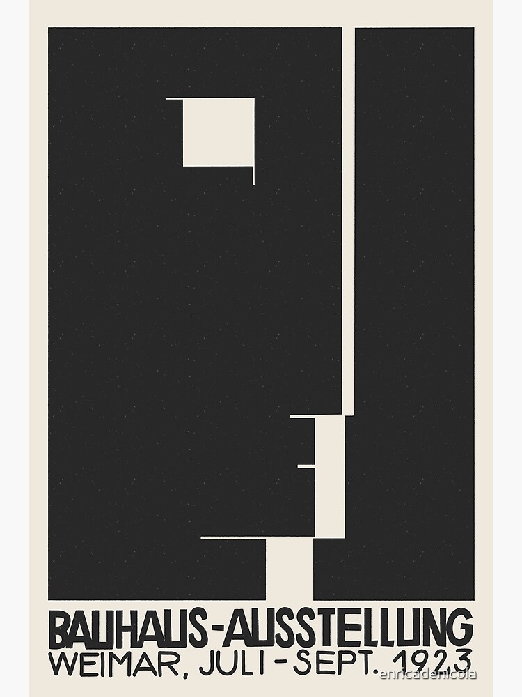 Weimar 1923 Bauhaus Exhibition Poster Ausstellung In Black Premium ...