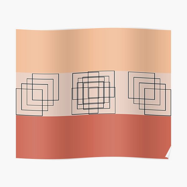 "Geometric Pattern Block | Modern Minimalist Design | Earth Tones ...