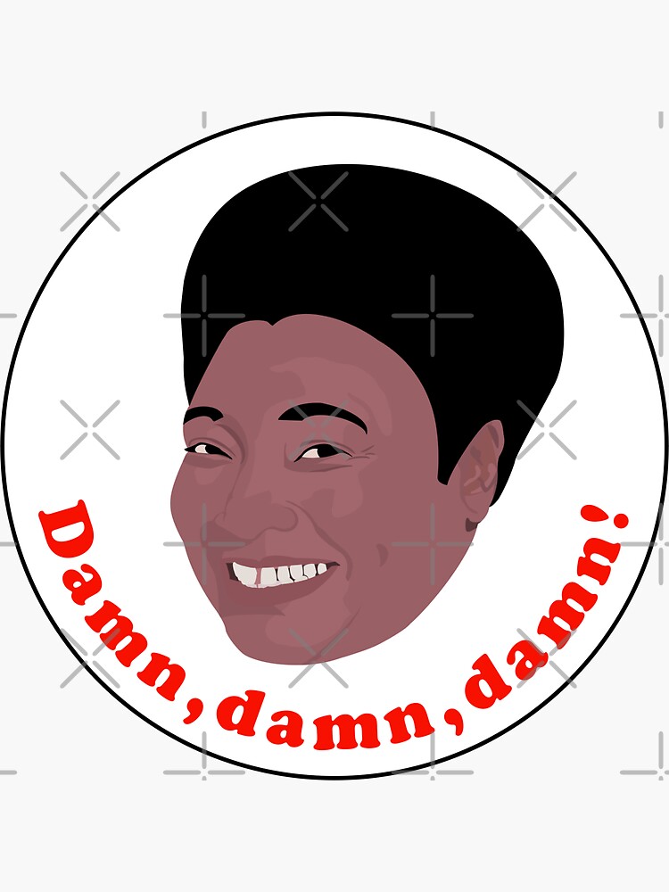 "Damn, damn, damn!" Sticker for Sale by sophiapetrillo | Redbubble