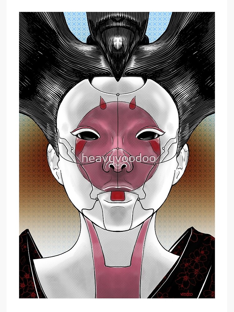 "Ghost In The Shell Robot Geisha V1" Poster by heavyvoodoo | Redbubble
