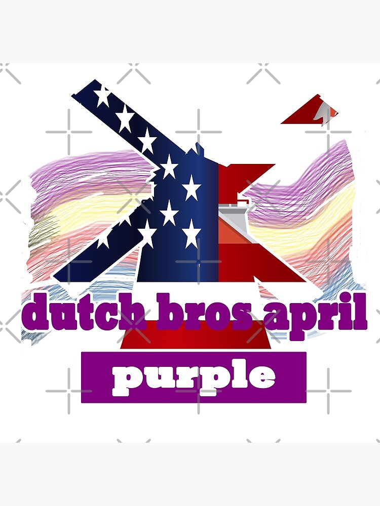 "Funny sticker Dutch bros april purple funny sticker gift funny gifts ...