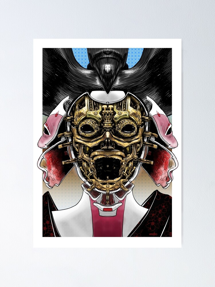 "Ghost In The Shell Robot Geisha V2 " Poster for Sale by heavyvoodoo ...