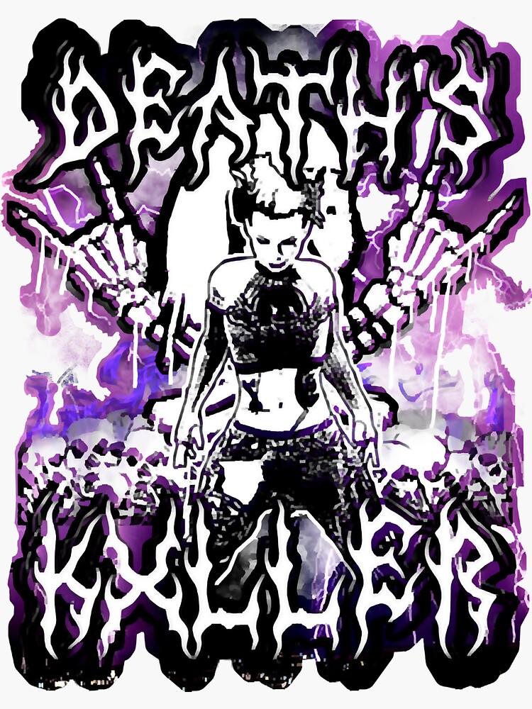 "BAD AMY ''DEATH'S KXLLER'' " Sticker by AlbertHern7513 | Redbubble