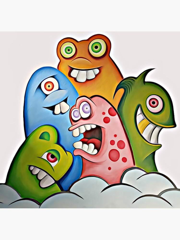 "Fanny Monsters" Sticker by markomuki1986 | Redbubble