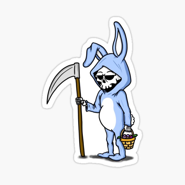 "Easter Grim Reaper | Dark Humour | Easter Bunny" Sticker for Sale by ...