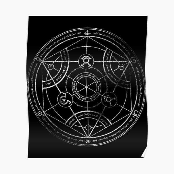 "Human transmutation circle - chalk Essential ." Poster for Sale by ...
