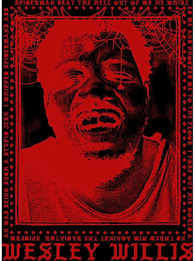 "Wesley Willis Retro Style Fan Art Design " Poster for Sale by ...