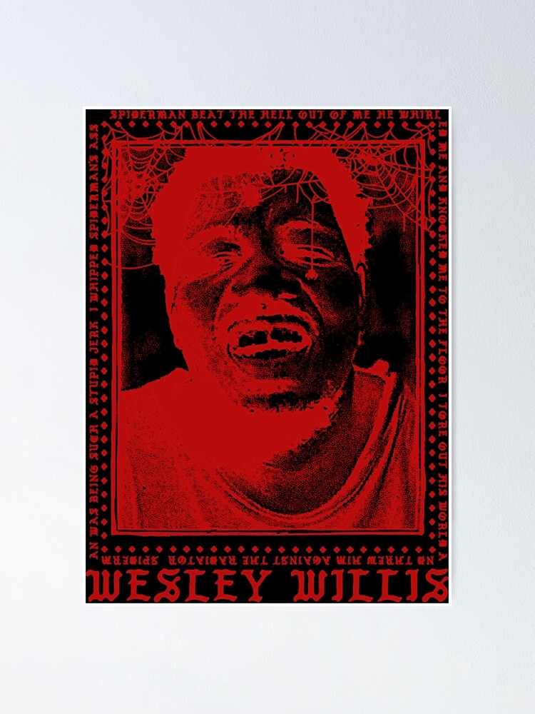"Wesley Willis Retro Style Fan Art Design " Poster for Sale by ...