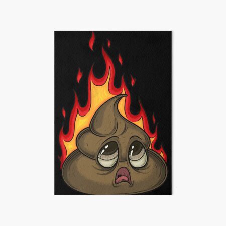 "Flaming Poop " Art Board Print for Sale by JeremyRome4116 | Redbubble