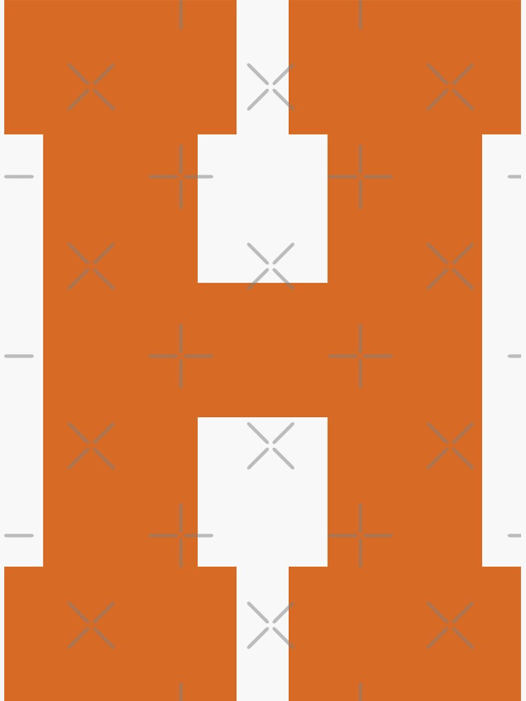 "Alphabet, Orange H, Sports letter H" Sticker for Sale by TheCultStuff ...