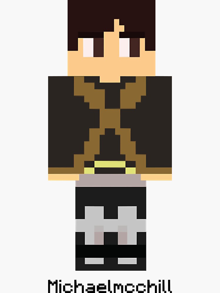 "Michaelmcchill Minecraft Skin " Sticker by DwayneObri5741 | Redbubble