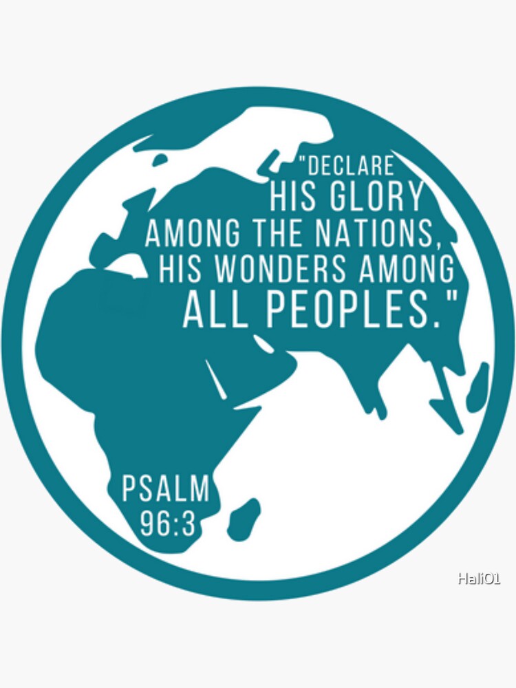 "Psalm 96:3" Sticker for Sale by Hali01 | Redbubble