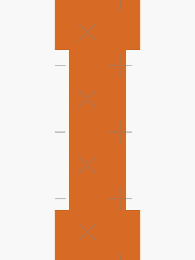 "Alphabet, Orange I, Sports letter I" Sticker for Sale by TheCultStuff ...