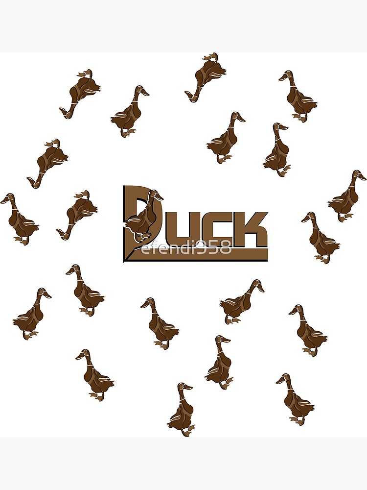 "Duck character with duck writing design" Poster for Sale by efendi958 ...