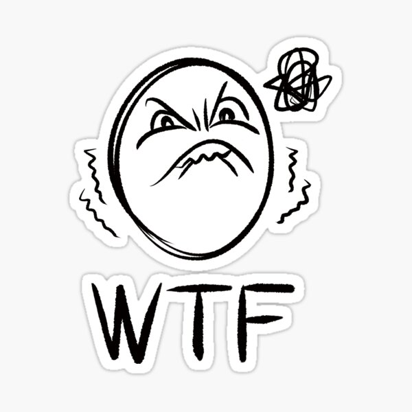 "WTF (Light Background)" Sticker by DiHK | Redbubble