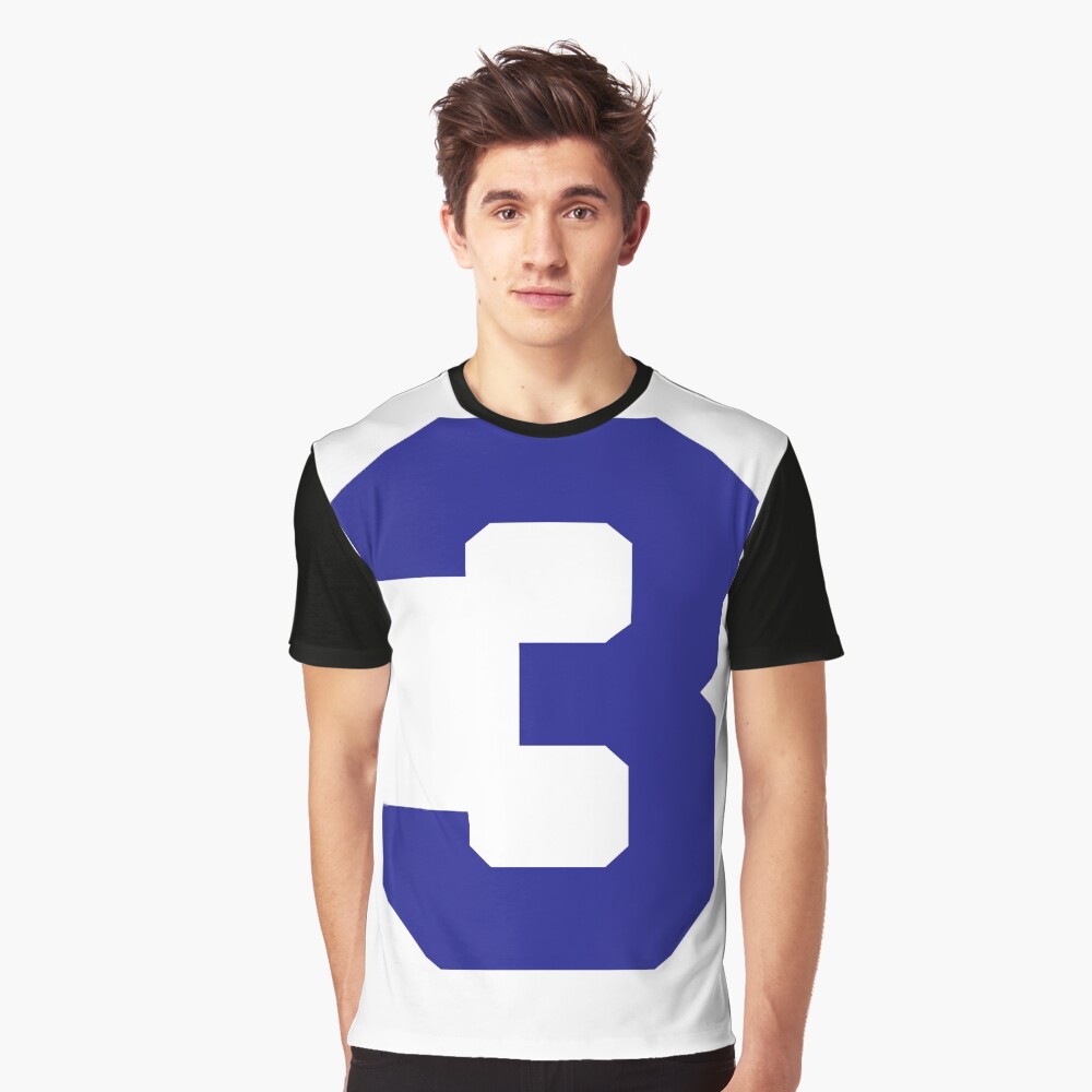 "Number 3, Blue three, Sports number three" Sticker for Sale by ...