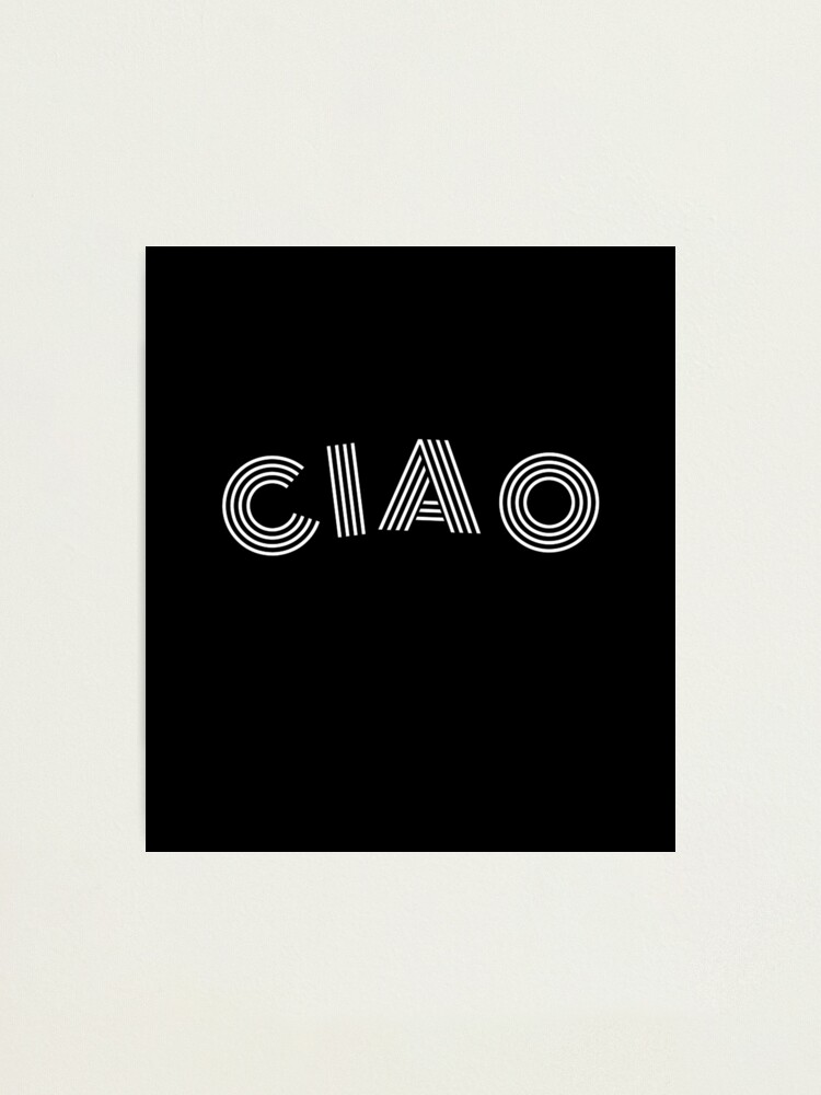"Men Women Ciao Cute Italian Hello Saying Letter" Photographic Print ...