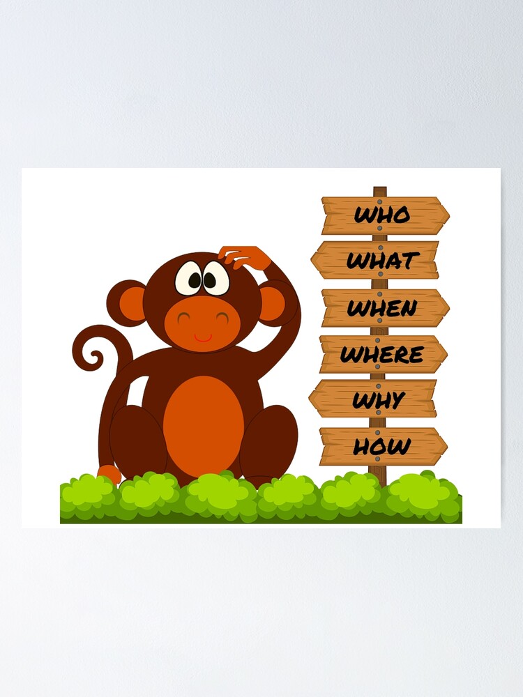 "Who, What, When, Where, Why, How Design" Poster by Artzilla22 | Redbubble
