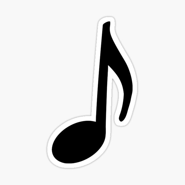 "Eighth Note" Sticker by AndressIniesta | Redbubble