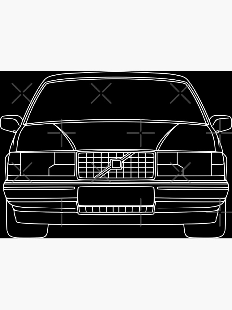 "Volvo 940 with eggcrate grill white lines best t-shirt design ...