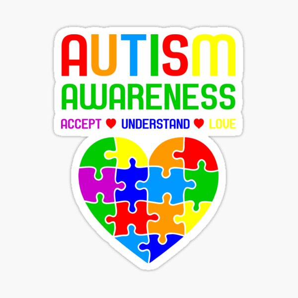 "Autism Awareness Day Month Autism Mom Autism Dad" Sticker by Eri16Shop ...