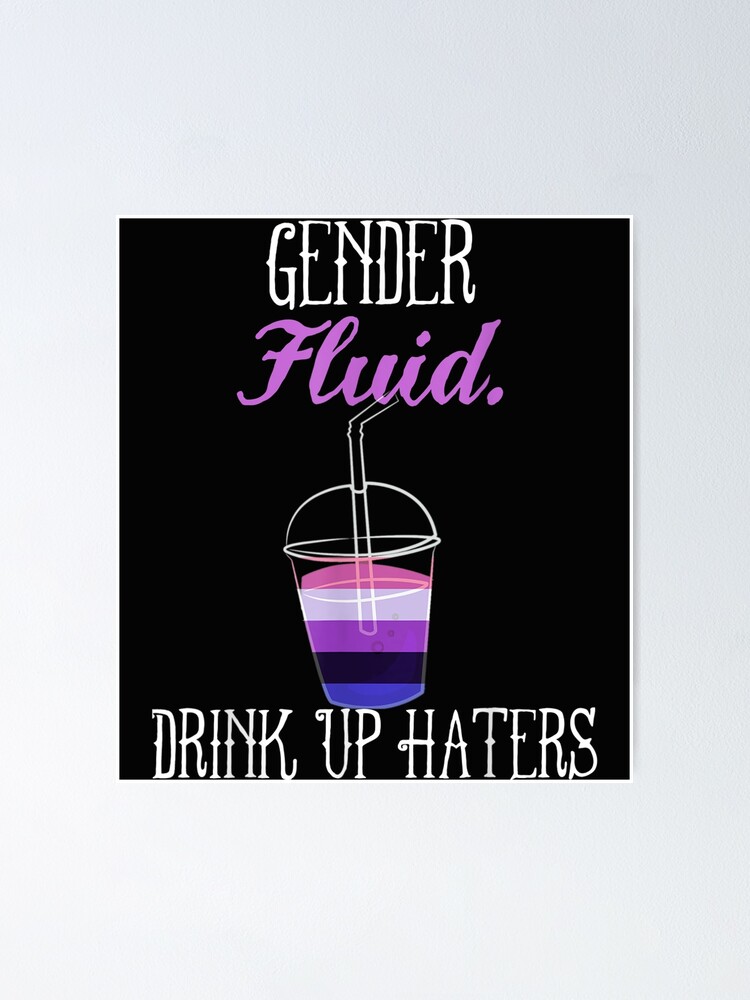 "Funny Genderfluid Nonbinary Gender fluid Queer Pride LGBT" Poster by ...