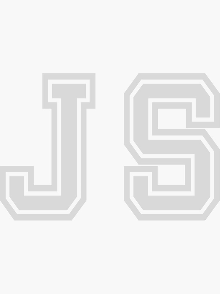 "J.S. Varsity Initials | Varsity Letters | Black And White ...