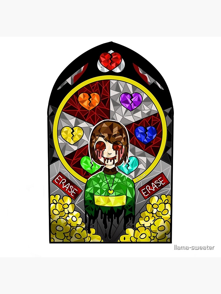 "Undertale Chara Stained Glass" Poster for Sale by llama-sweater ...